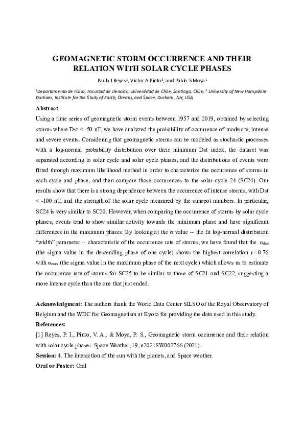 (PDF) Geomagnetic Storm Occurrence and Their Relation With Solar Cycle Phases