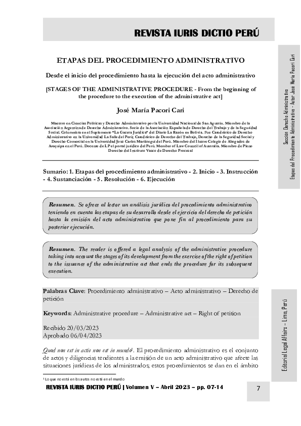 (PDF) ETAPAS DEL PROCEDIMIENTO ADMINISTRATIVO