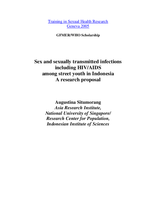 (PDF) Sex and sexually transmitted infections including HIV / AIDS ...