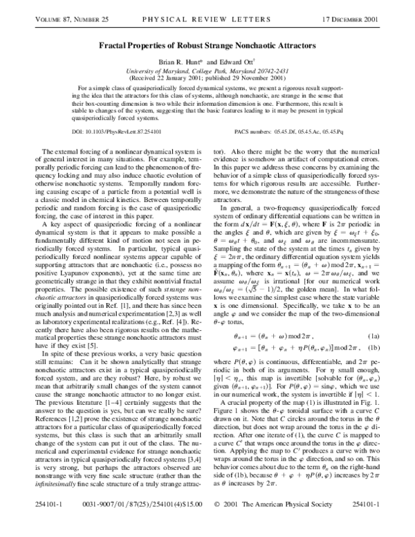 (PDF) Fractal Properties of Robust Strange Nonchaotic Attractors