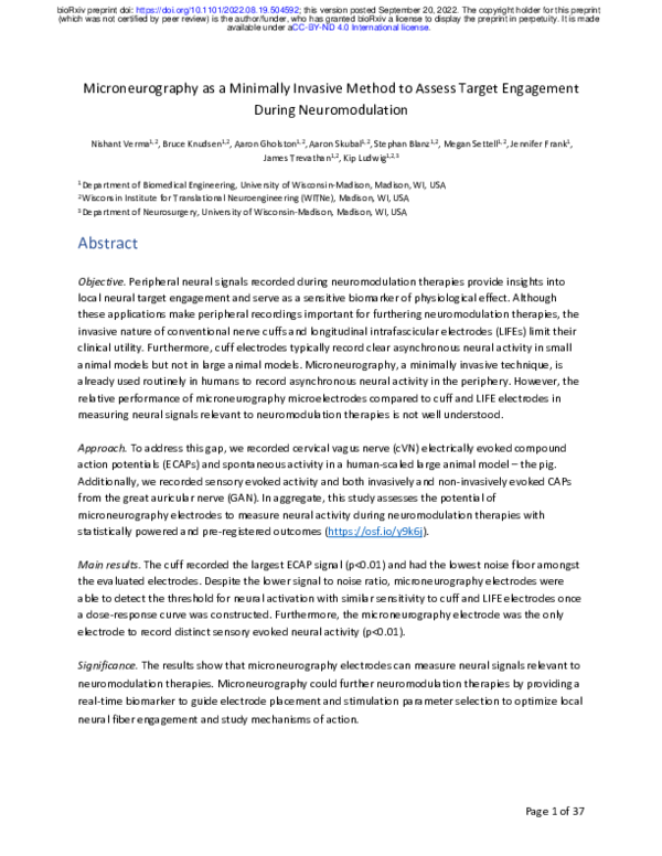 (PDF) Microneurography as a Minimally Invasive Method to Assess Target Engagement During ...