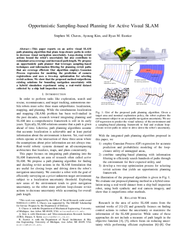 (PDF) Opportunistic sampling-based planning for active visual SLAM