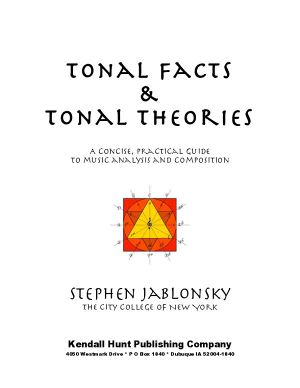 (PDF) Tonal Facts & Tonal Theories. A Concise, practical guide to music ...