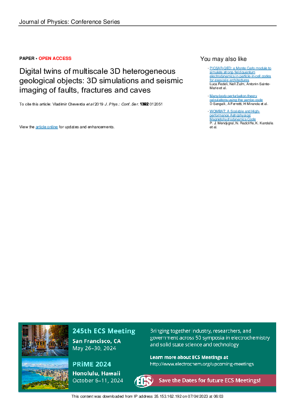 (PDF) Digital twins of multiscale 3D heterogeneous geological objects: 3D simulations and ...