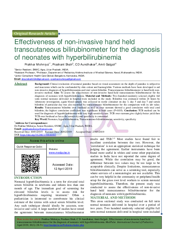 (PDF) Effectiveness of non-invasive hand held transcutaneous ...