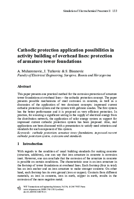 (PDF) Cathodic protection application possibilities in activity ...