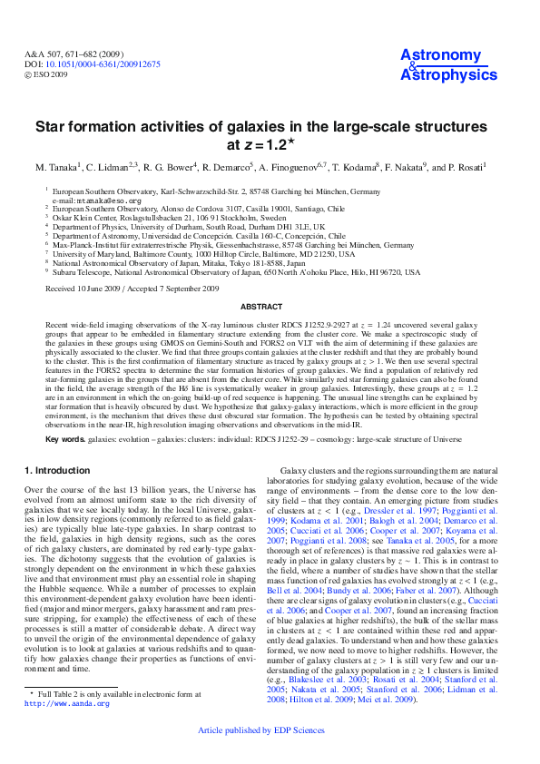 (PDF) Star formation activities of galaxies in the large-scale ...