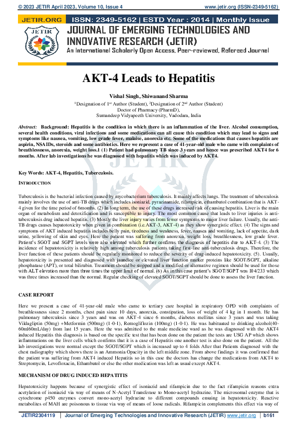 (PDF) AKT-4 Leads to Hepatitis