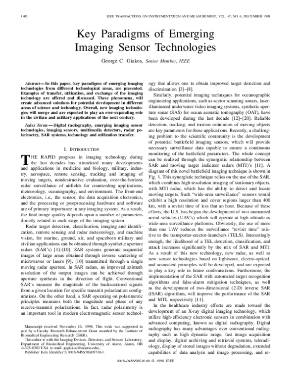 (PDF) Key paradigms of emerging imaging sensor technologies