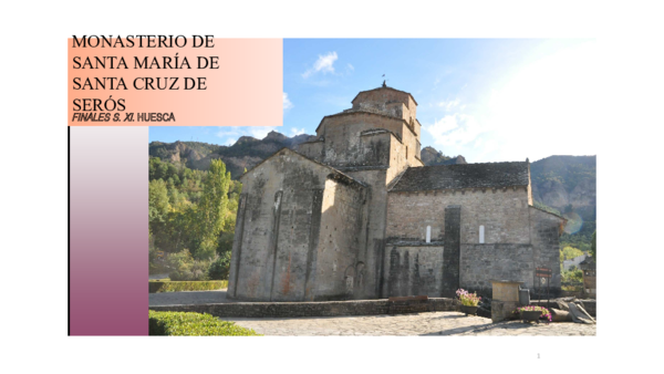 (PPT) MONASTERIO DE SANTA MARÍA DE SANTA CRUZ DE | Joaquim C A N A L S ...