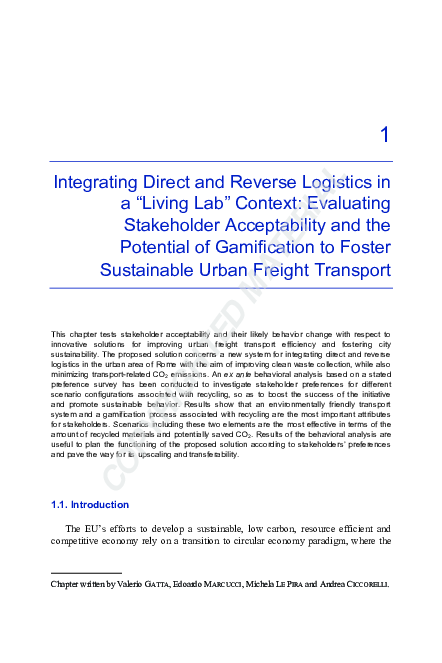 (PDF) Integrating Direct and Reverse Logistics in a “Living Lab ...