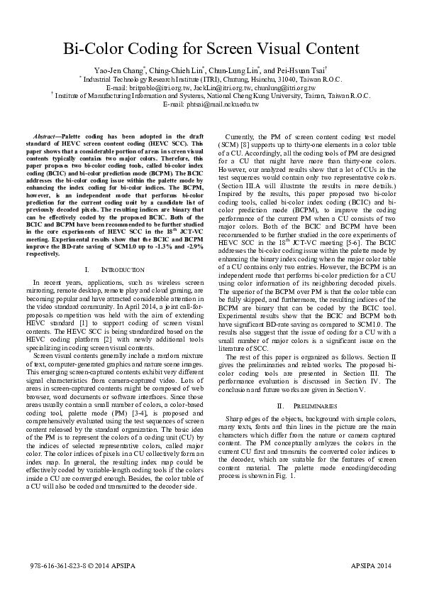 Pdf Bi Color Coding For Screen Visual Content