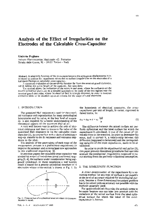 (PDF) Analysis of the effect of irregularities on the electrodes of the ...