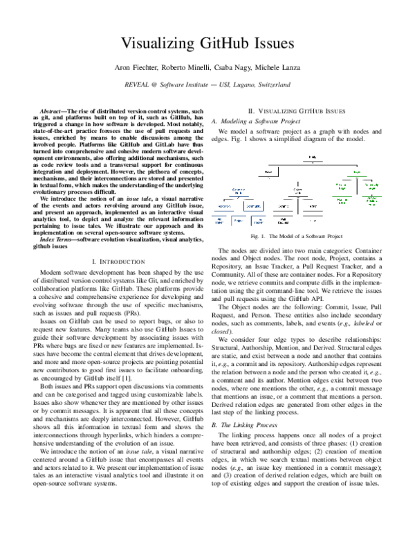 (PDF) Visualizing GitHub Issues
