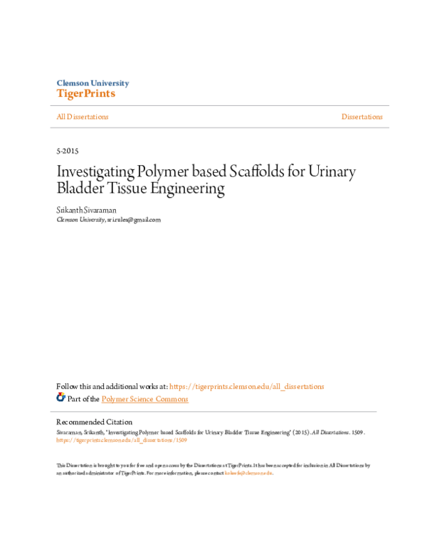 (PDF) Polymer-Based Scaffolds for Urinary Bladder Tissue Engineering ...