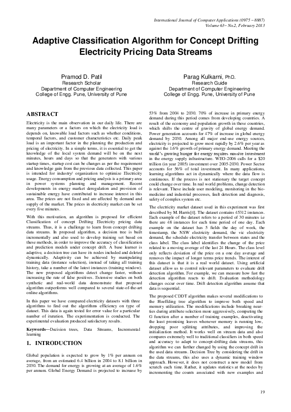 (PDF) Adaptive Classification Algorithm for Concept Drifting ...