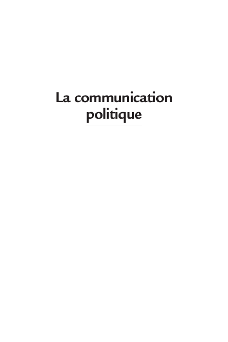 (PDF) La communication politique
