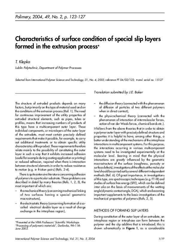 (PDF) Characteristics of Surface Condition of Special Slip Layers ...