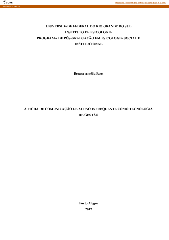 (PDF) A ficha de comunicação de aluno infrequente como tecnologia de ...