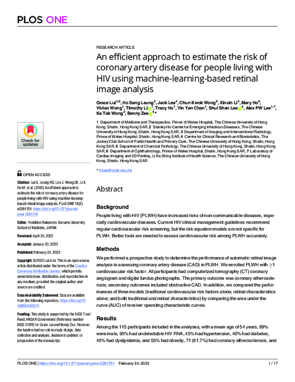 (PDF) An efficient approach to estimate the risk of coronary artery ...
