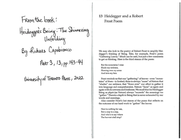 (PDF) Heidegger and a Robert Frost Poem
