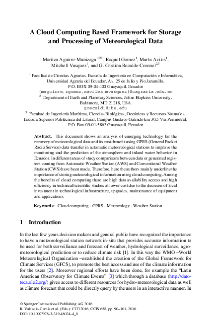 (PDF) A Cloud Computing Based Framework for Storage and Processing of ...