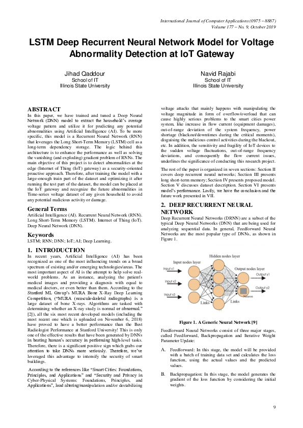 (PDF) LSTM Deep Recurrent Neural Network Model for Voltage Abnormality Detection at IoT Gateway