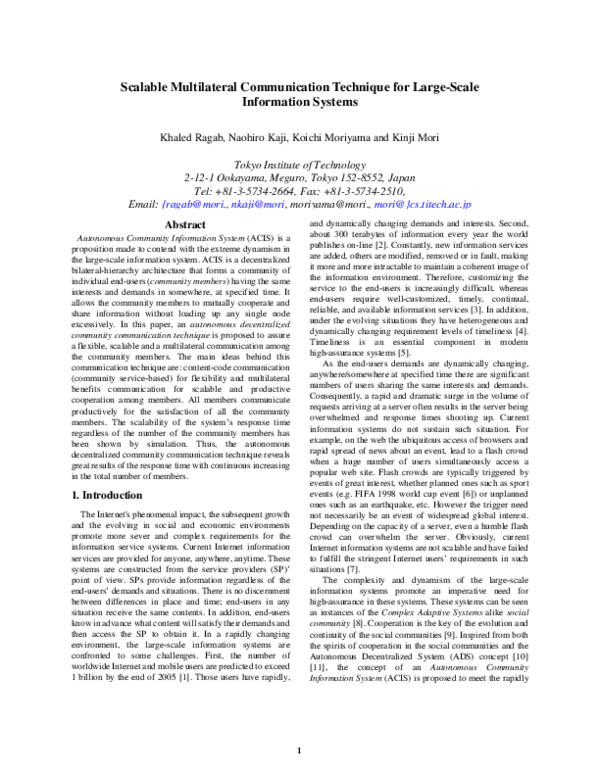 (PDF) Scalable multilateral communication technique for large-scale ...