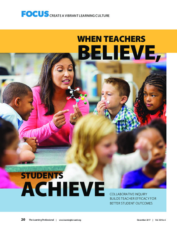 (PDF) When Teachers Believe, Students Achieve: Collaborative Inquiry ...