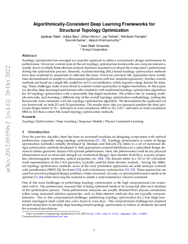 Pdf Algorithmically Consistent Deep Learning Frameworks For