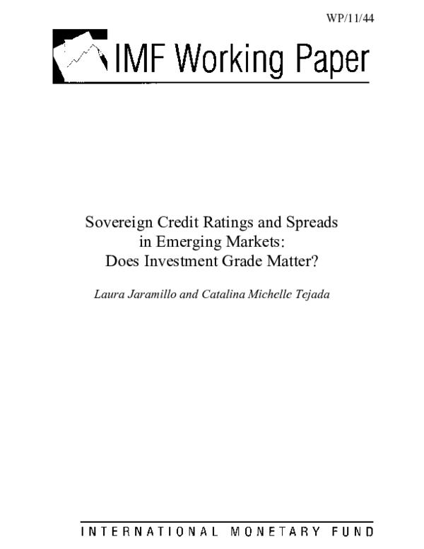(PDF) Sovereign Credit Ratings and Spreads in Emerging Markets: Does ...
