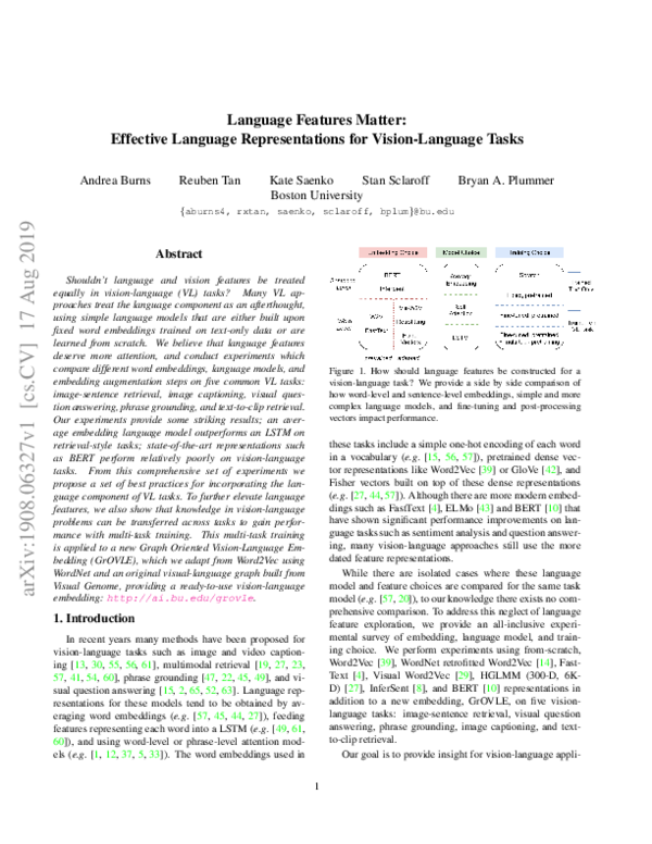 (PDF) Language Features Matter: Effective Language Representations for ...
