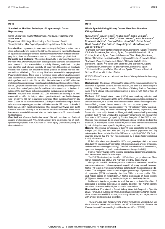 (PDF) Standard vs Modified Technique of Laparoscopic Donor Nephrectomy