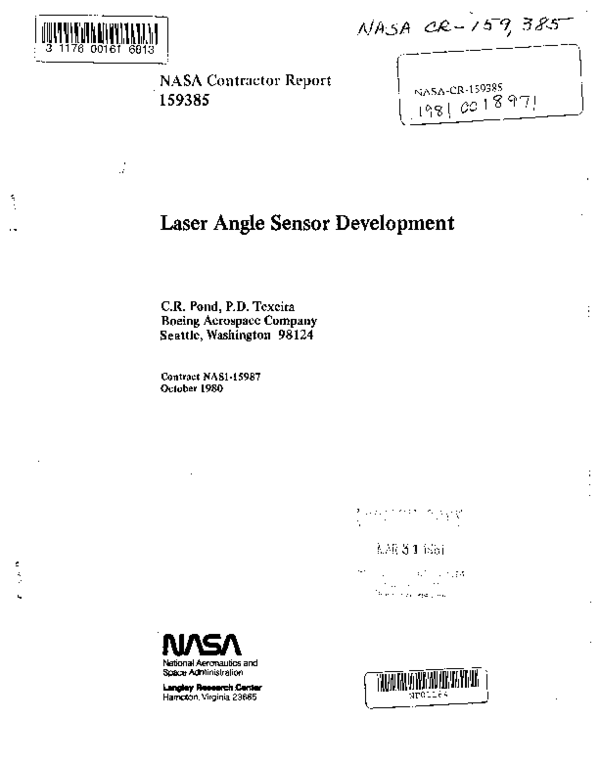 (PDF) Laser angle sensor development