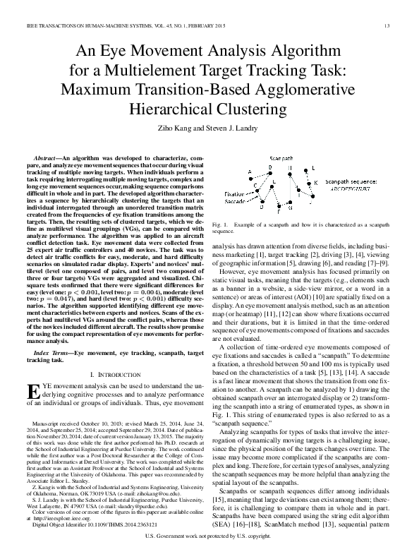 (PDF) An Eye Movement Analysis Algorithm for a Multielement Target Tracking Task: Maximum ...