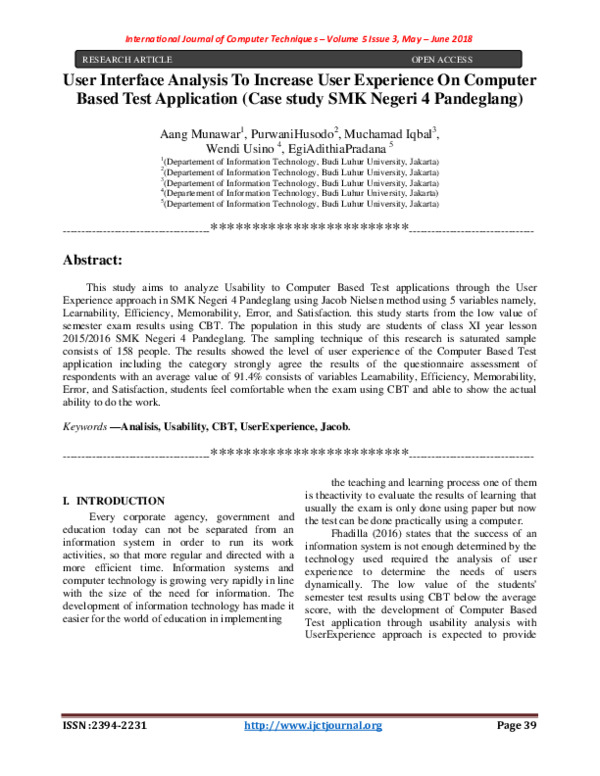 (PDF) User Interface Analysis to Increase User Experience on Computer ...