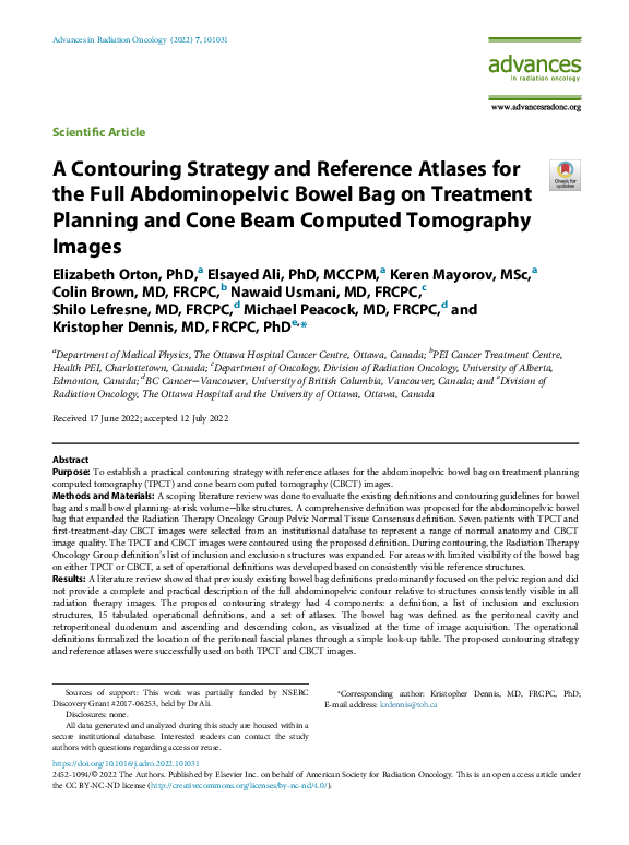 (PDF) A Contouring Strategy and Reference Atlases for the Full ...