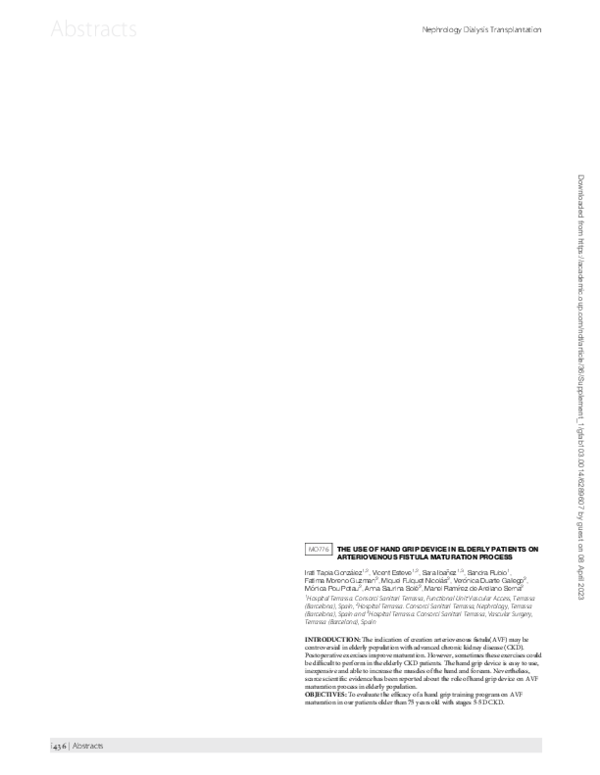 (PDF) MO776THE Use of Hand Grip Device in Elderly Patients on ...