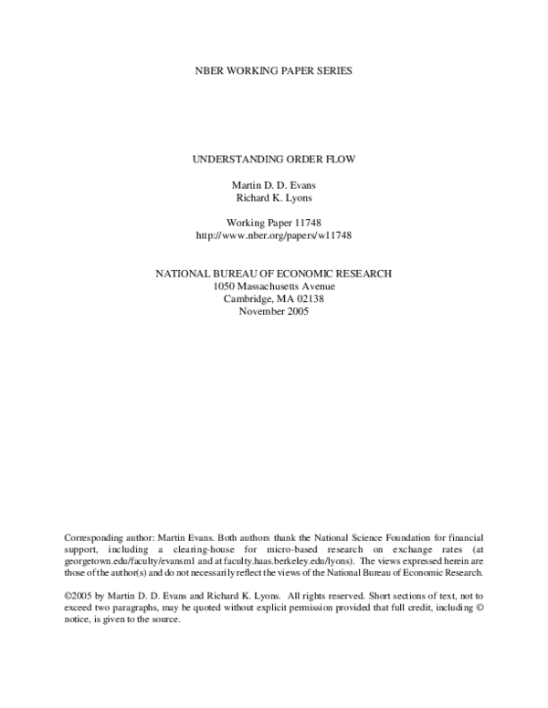 (PDF) Understanding order flow