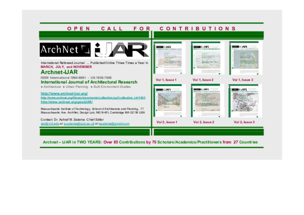 (PDF) Archnet-IJAR: International Journal of Architectural Research ...