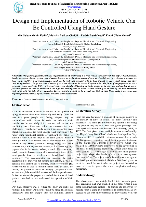 (PDF) Design and Implementation of Robotic Vehicle Can Be Controlled ...