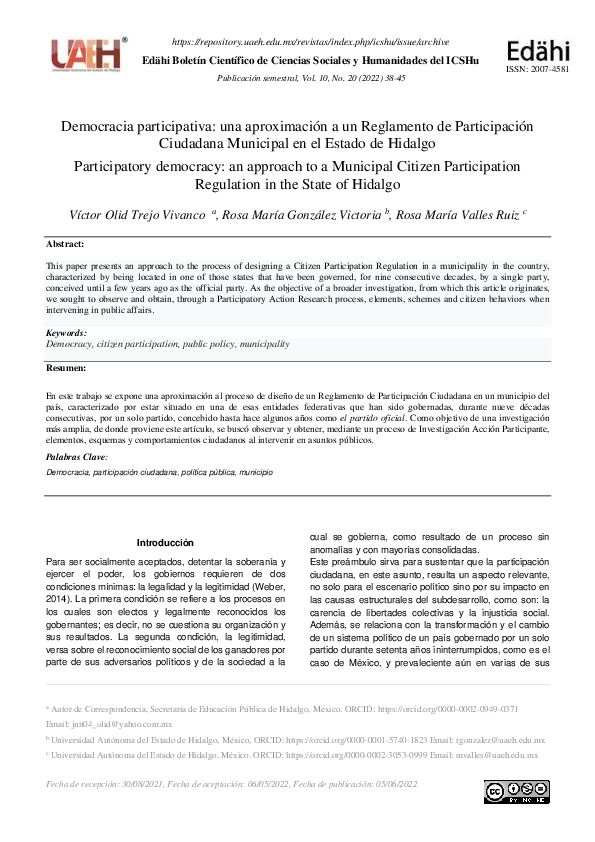 (PDF) Democracia participativa