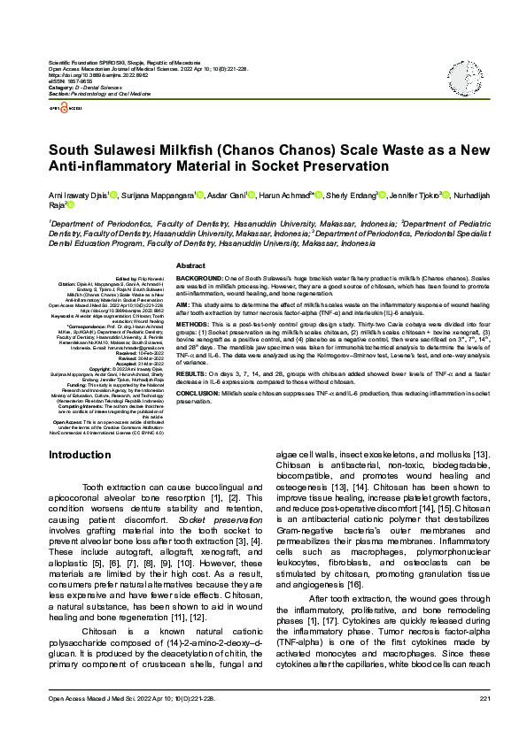 (PDF) South Sulawesi Milkfish (Chanos Chanos) Scale Waste as a New Anti ...