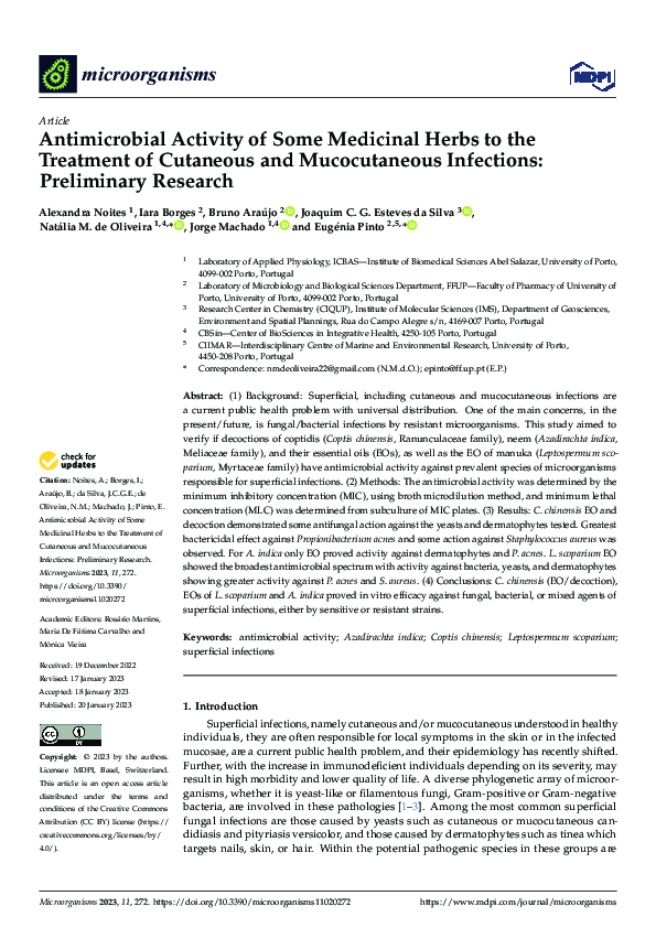 (PDF) Antimicrobial Activity of Some Medicinal Herbs to the Treatment ...