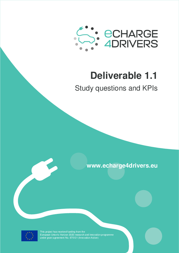 (PDF) eCharge4Drivers project - D1.1 Study Questions and KPIs
