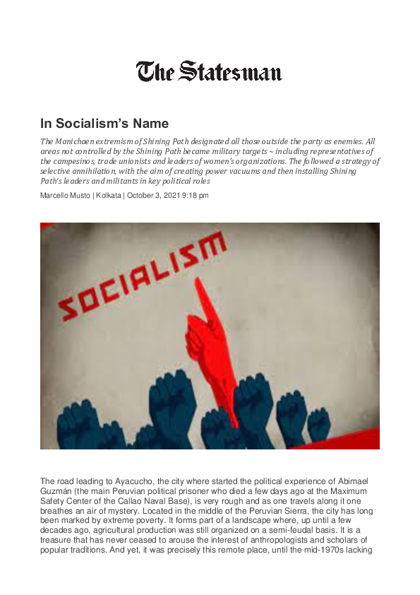 (PDF) In Socialism's Name