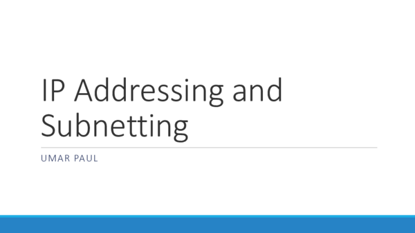 (PDF) IP Addressing and Subnetting