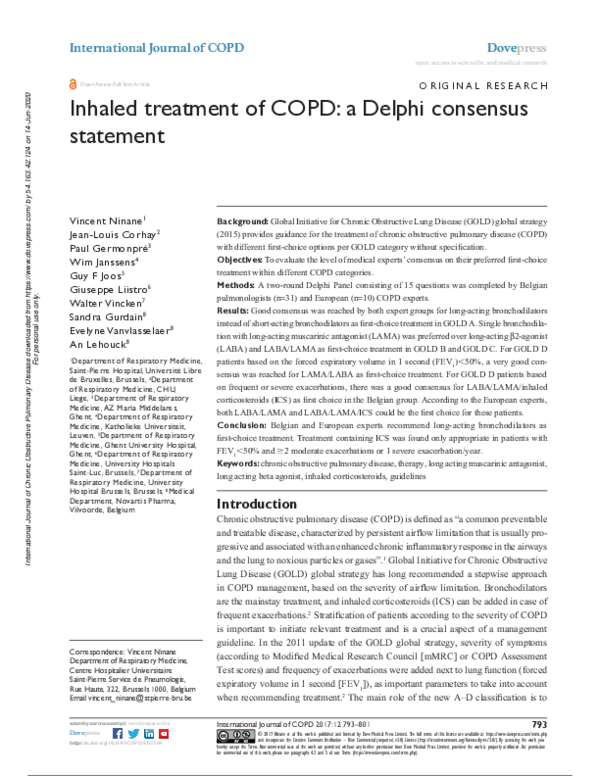 (PDF) Inhaled treatment of COPD: a Delphi consensus statement