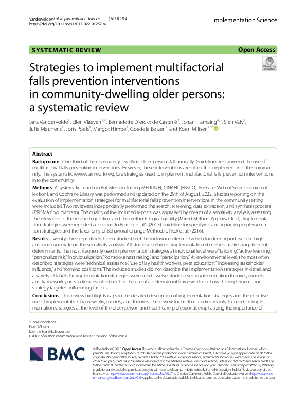 (PDF) Strategies to implement multifactorial falls prevention interventions in community ...