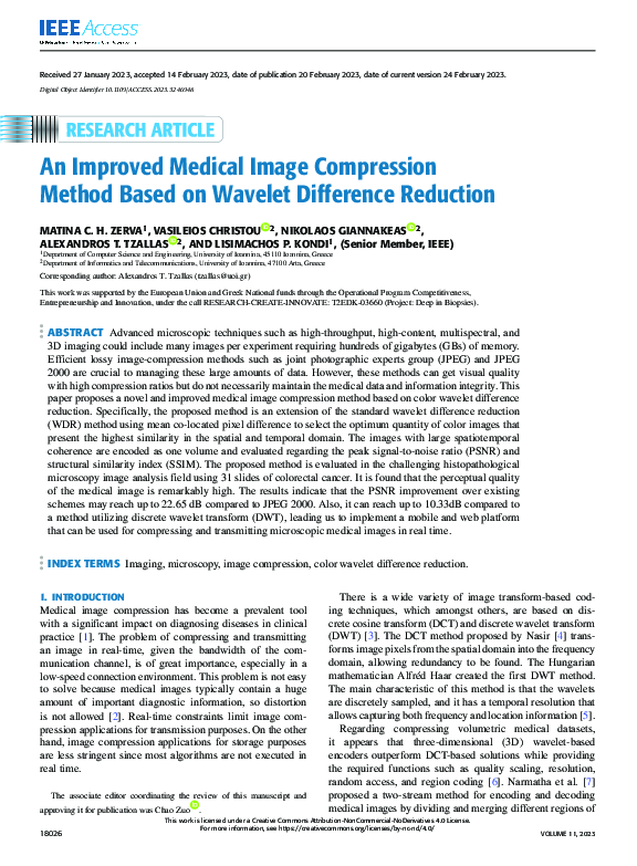 (PDF) An Improved Medical Image Compression Method Based on Wavelet Difference Reduction